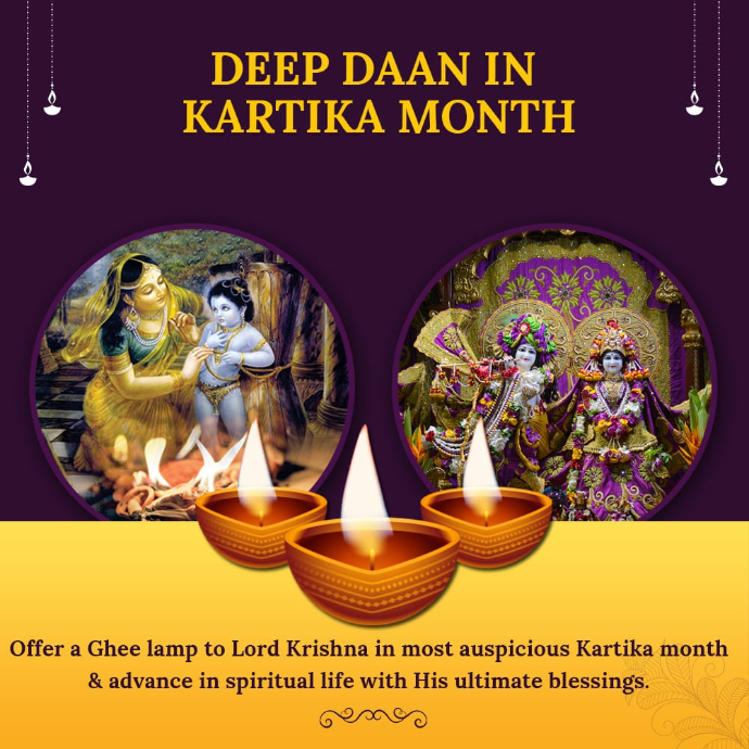 Offer Deep Daan Seva in Kartik Month | ISKCON Juhu Mumbai
